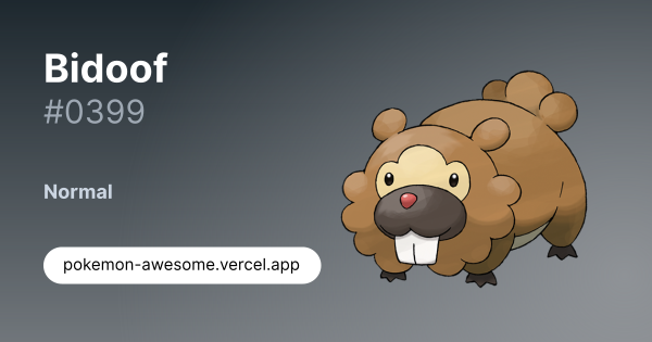 Bidoof · #0399