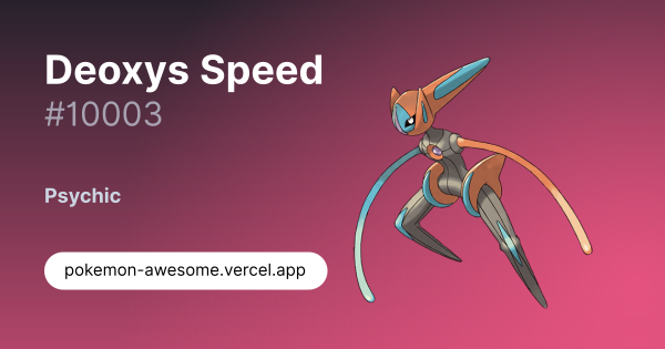 Deoxys Speed · #10003