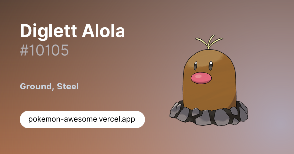 Diglett Alola · #10105