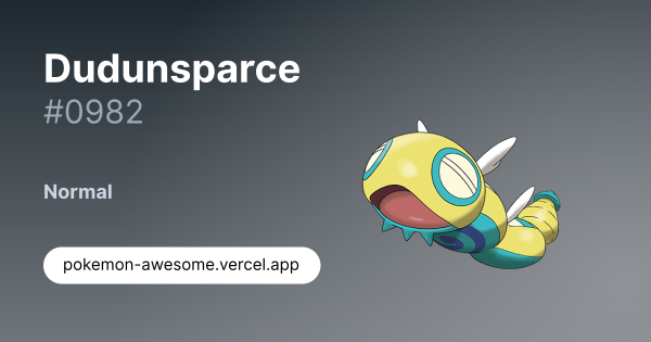 Dudunsparce · #0982