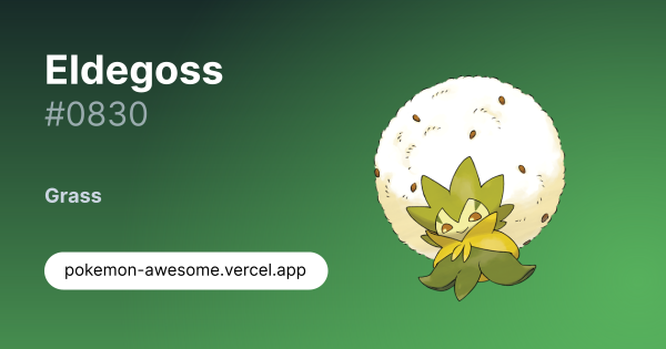 Eldegoss · #0830