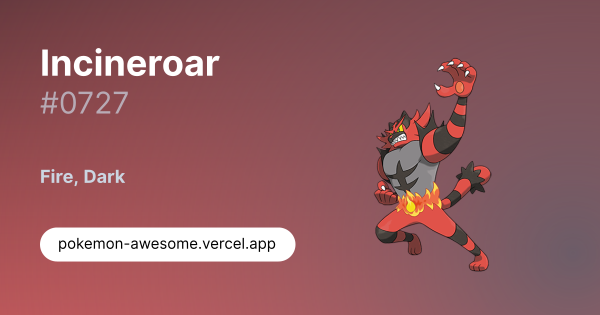 Incineroar · #0727