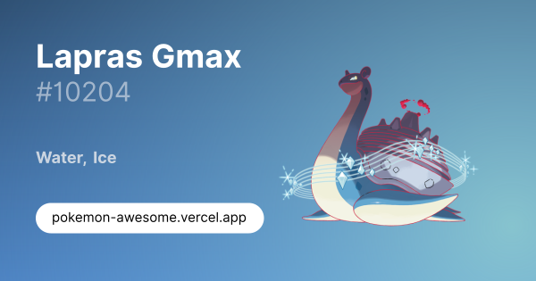 Lapras Gmax · #10204