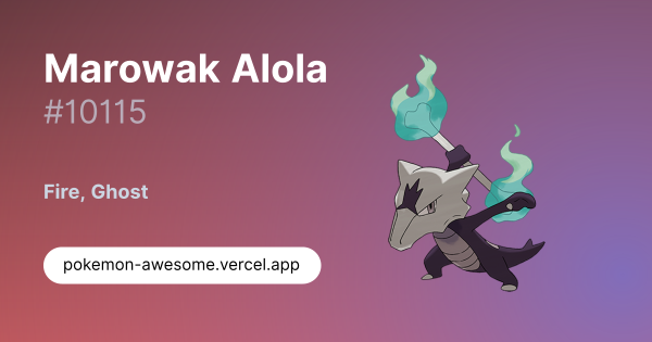 Marowak Alola · #10115