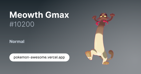 Meowth Gmax · #10200