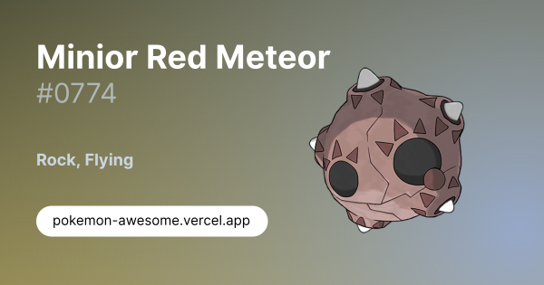 Minior Red Meteor · #0774