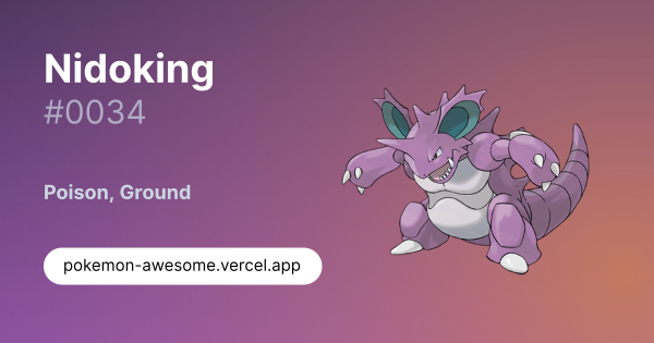 Nidoking · #0034