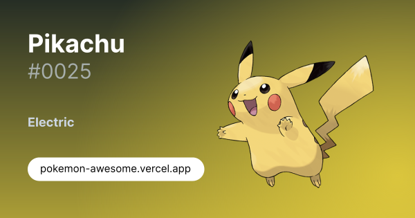 Pikachu · #0025