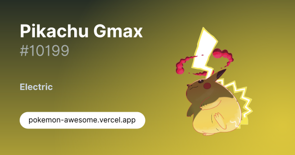 Pikachu Gmax · #10199