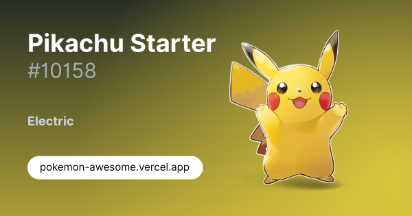 Pikachu Starter · #10158