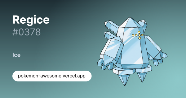 Regice · #0378