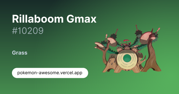Rillaboom Gmax · #10209
