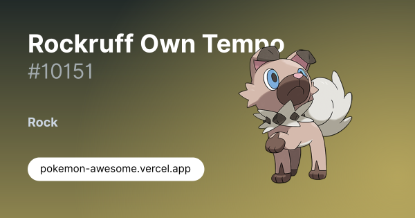 Rockruff Own Tempo · #10151