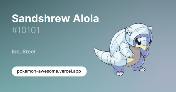 Sandshrew Alola · #10101