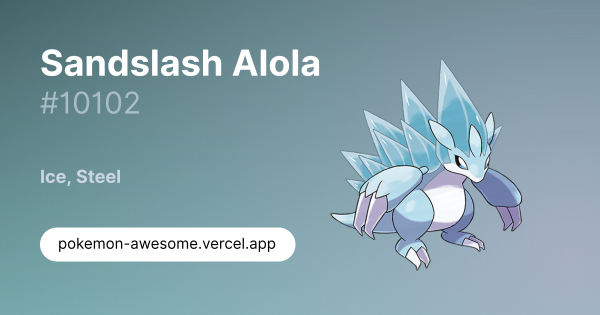 Sandslash Alola · #10102
