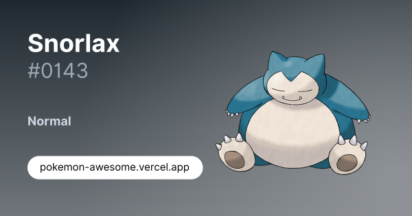 Snorlax · #0143
