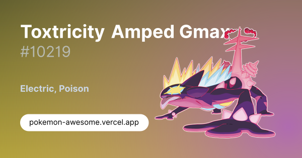 Toxtricity Amped Gmax · #10219