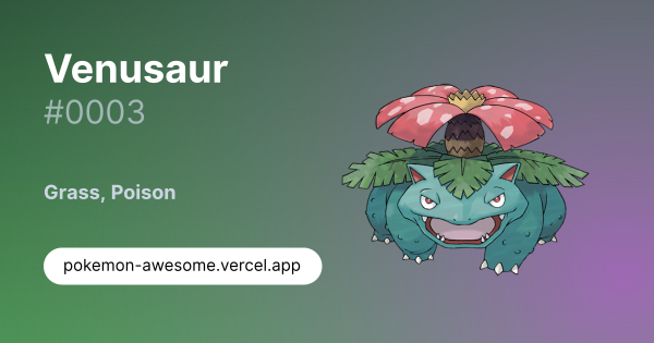 Venusaur · #0003