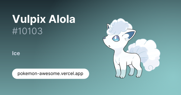 Vulpix Alola · #10103