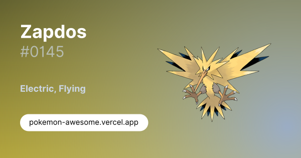 Zapdos · #0145
