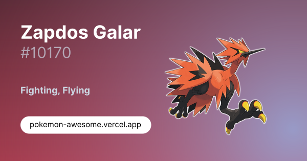 Zapdos Galar · #10170